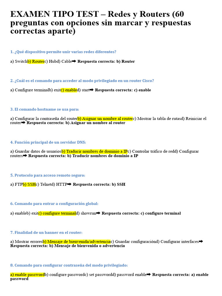 Exámen Test Redes - Docx - 20251120 - 173107 - 0000 | PDF | Dirección ...