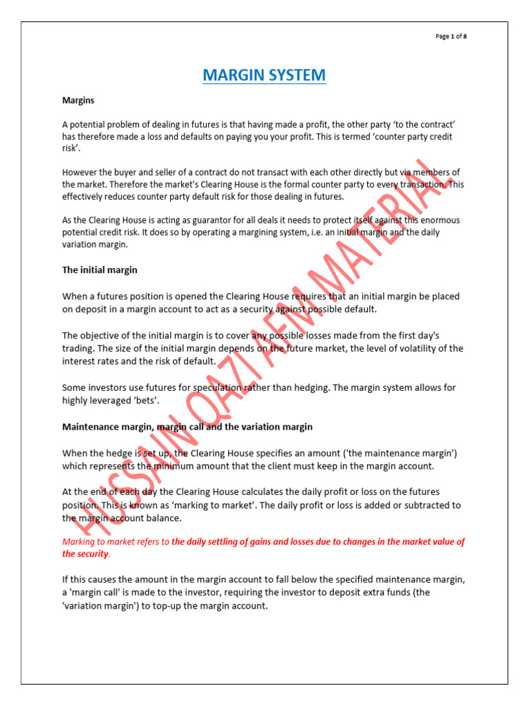 Understanding Futures Margin System | PDF | Futures Contract | Margin ...