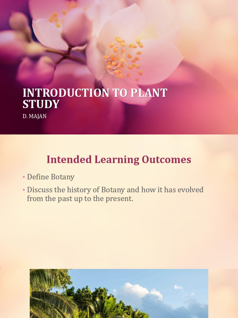 Introduction to Botany and Plant Study | PDF | Reproduction | Plants
