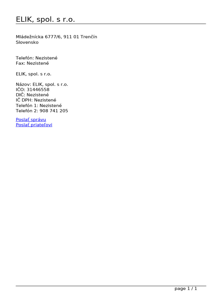 Elik Spol S | PDF