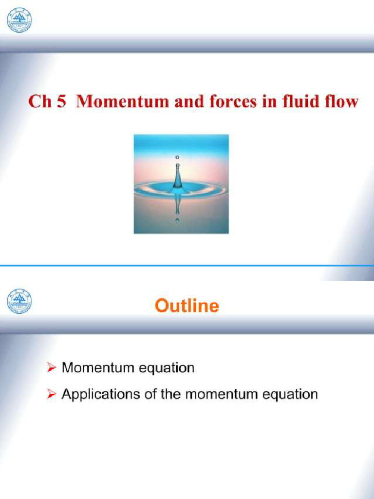 Moment and Forces in Fluid Flow | PDF