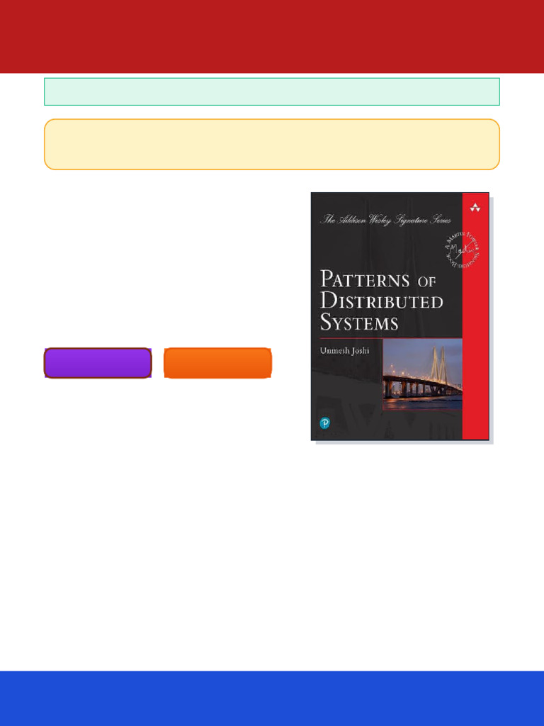 Patterns of Distributed Systems 1st Edition Unmesh Joshi Ebook Pre-Release PDF | PDF | Loom