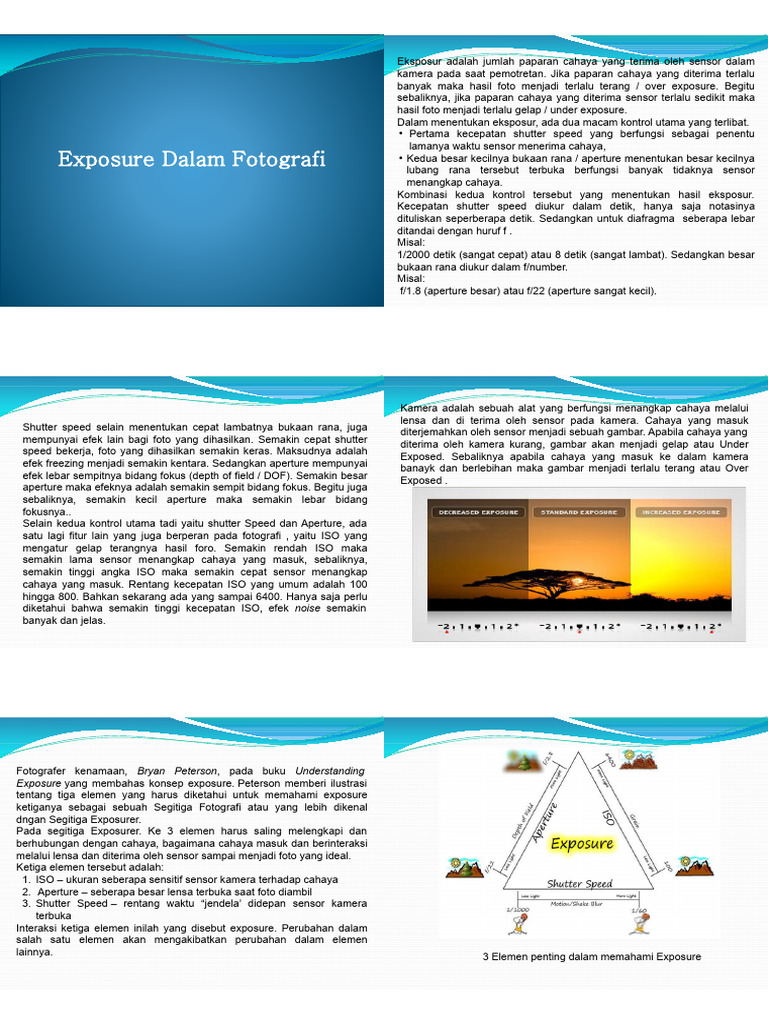 9.Exposure Dalam Fotografi.pptx | PDF