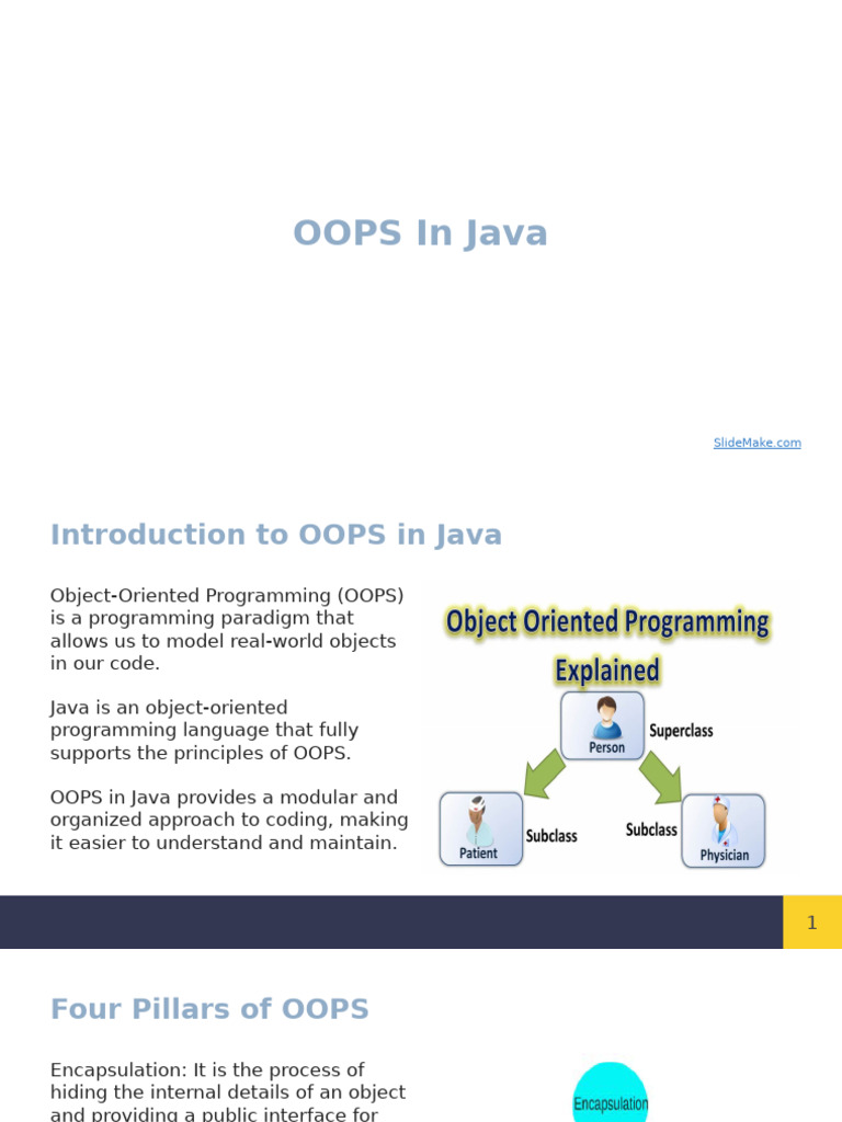 Oops in Java | PDF | Method (Computer Programming) | Class (Computer Programming)