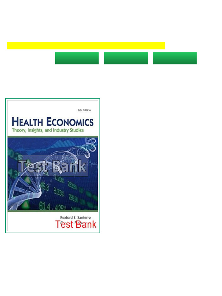 Health Economics 6th Edition Santerre Test Bank: Mirror Link | PDF ...