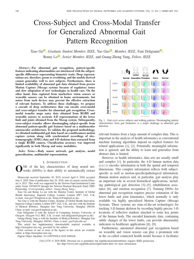 Cross-Subject and Cross-Modal Transfer For Generalized Abnormal Gait ...
