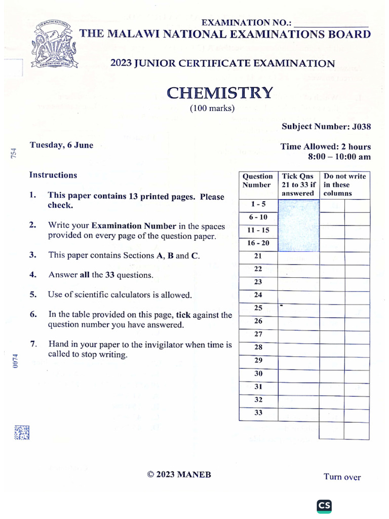 2023 Jce Maneb Chemistry | PDF