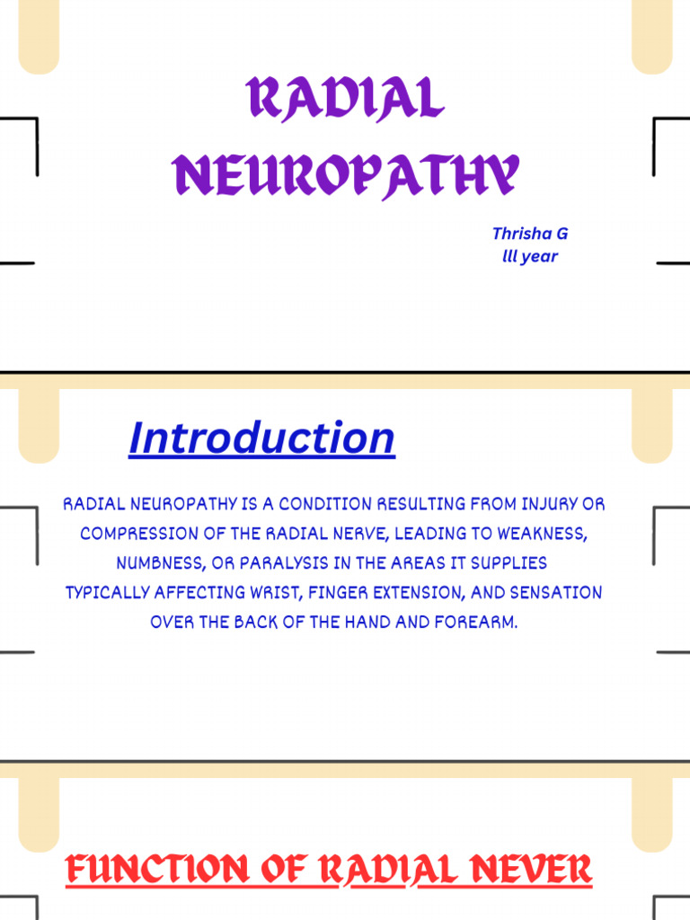 Radial Neuropathy | PDF