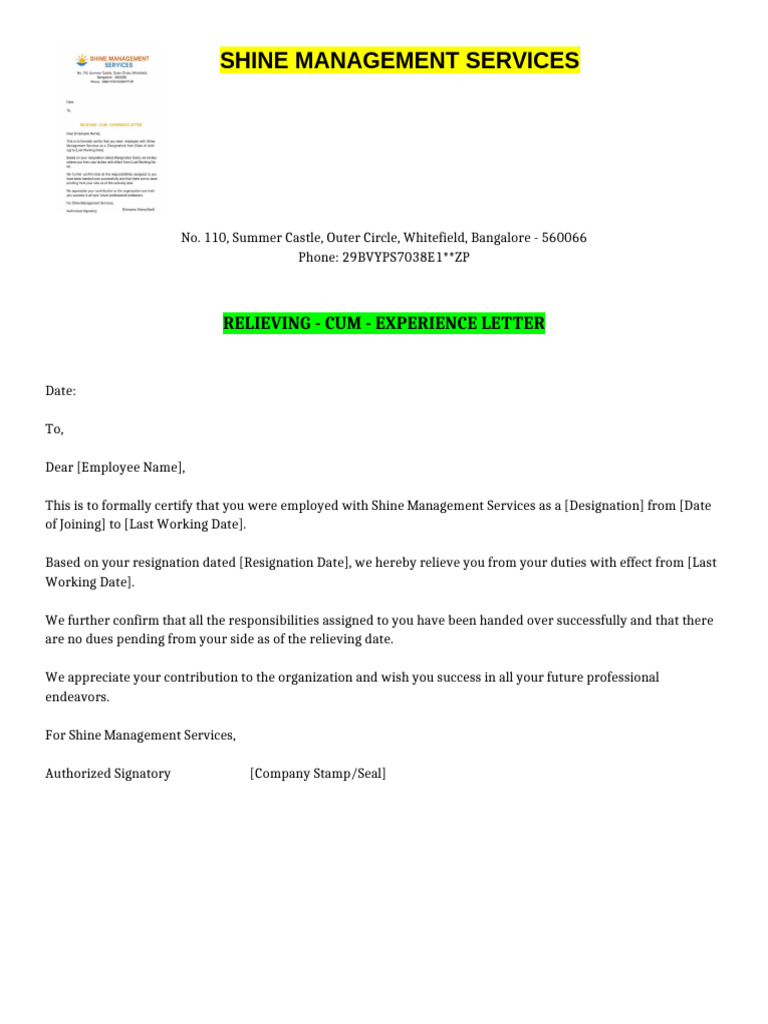 Shine Letter Corrected | PDF