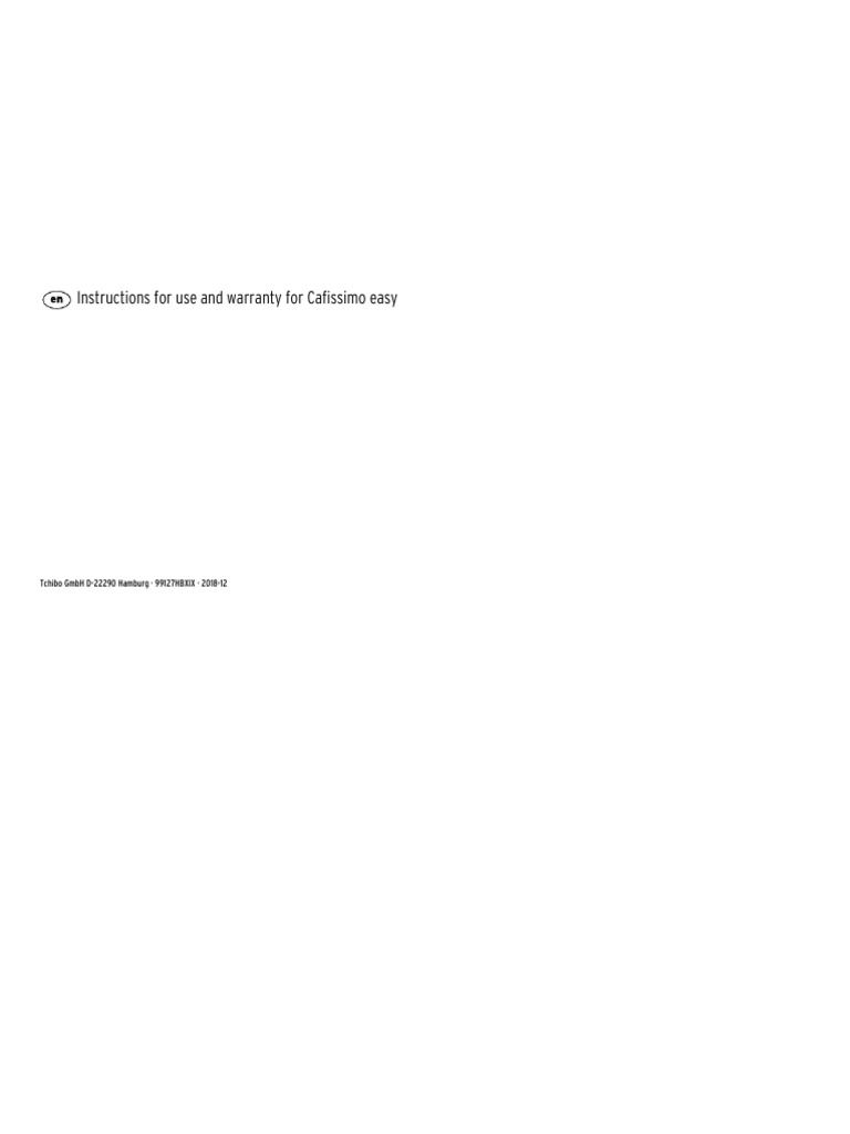 Manual de Utilizare Tchibo Cafissimo Easy (17 Pagini) | PDF
