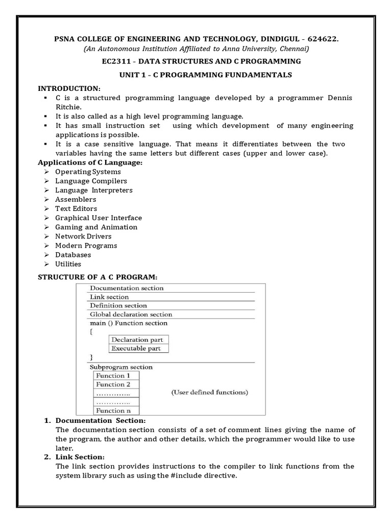 Unit 1 - DSCP | PDF | Parameter (Computer Programming) | Recursion
