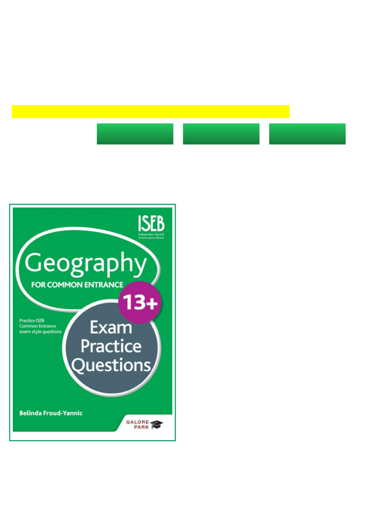 Geography For Common Entrance 13 Exam Practice Questions Belinda Froud ...