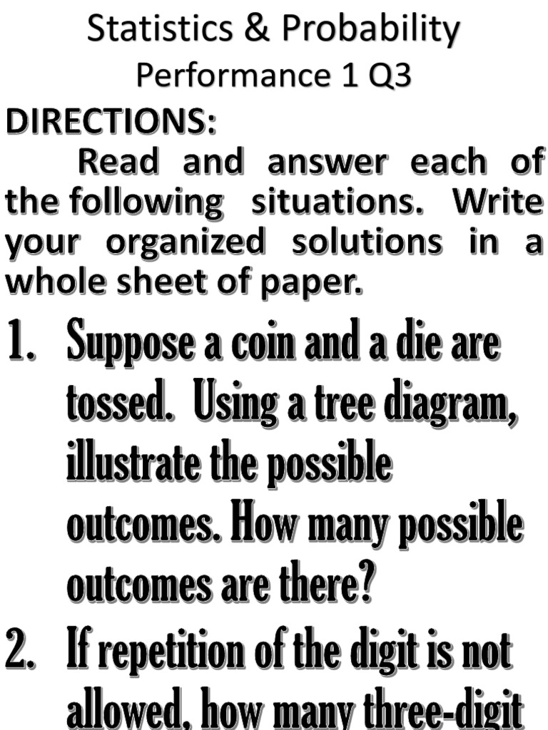 Statistics & Probability Performance 1 Q3 | PDF