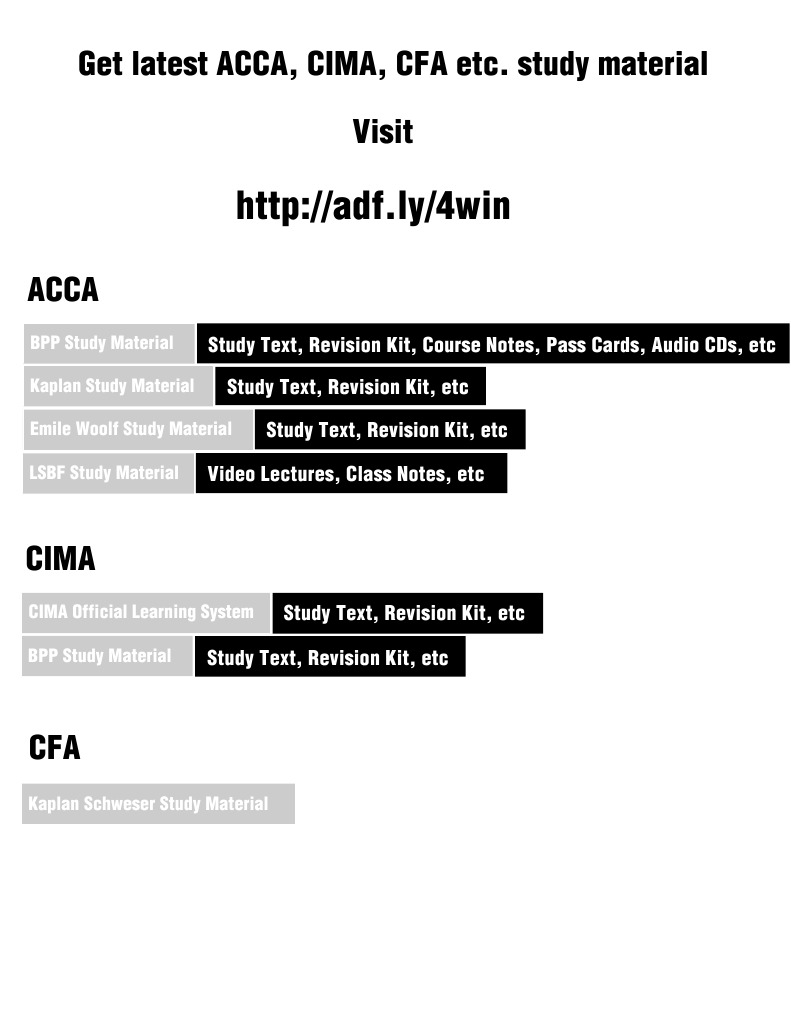 ACCA Study Materials Overview | PDF