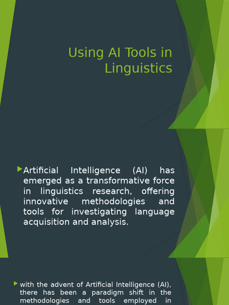 Using AL Tools in Linguistics | PDF | Machine Learning | Artificial ...