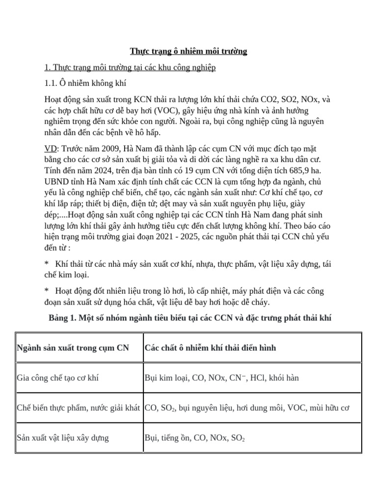 TH C TR NG Ô Nhiêm Môi Trư NG | PDF