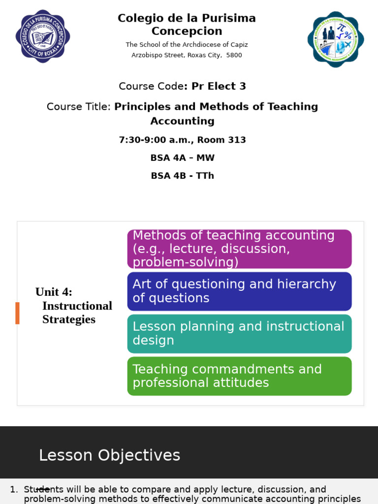 Teaching Methods for Accounting Education | PDF | Instructional Design ...