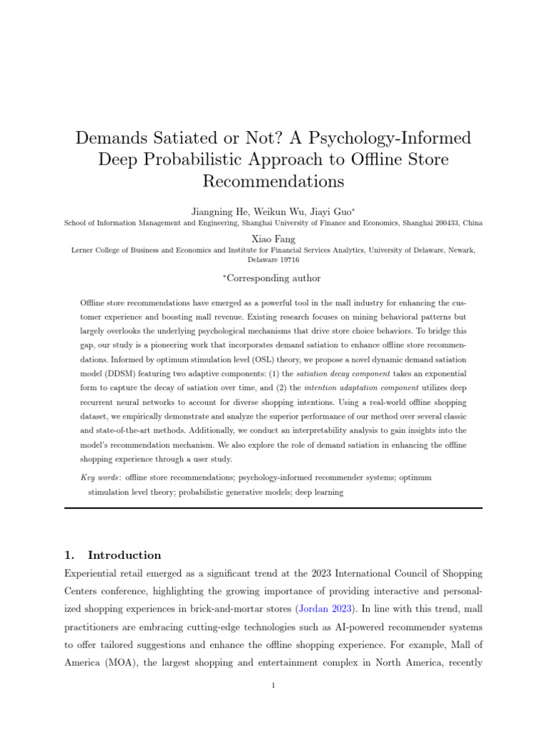 Hjn-ssrn-Demands Satiated or Not | PDF | Demand