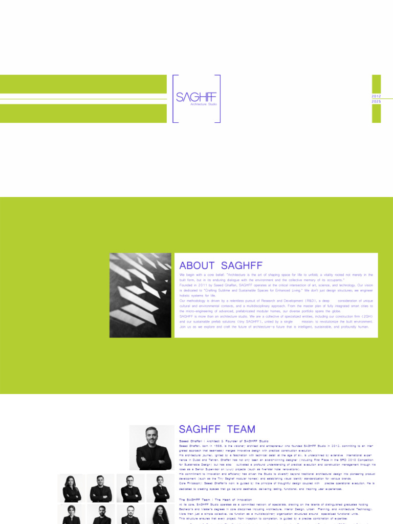 Saeed Ghaffari: Innovative Architect Profile | PDF | Interior Design | Room
