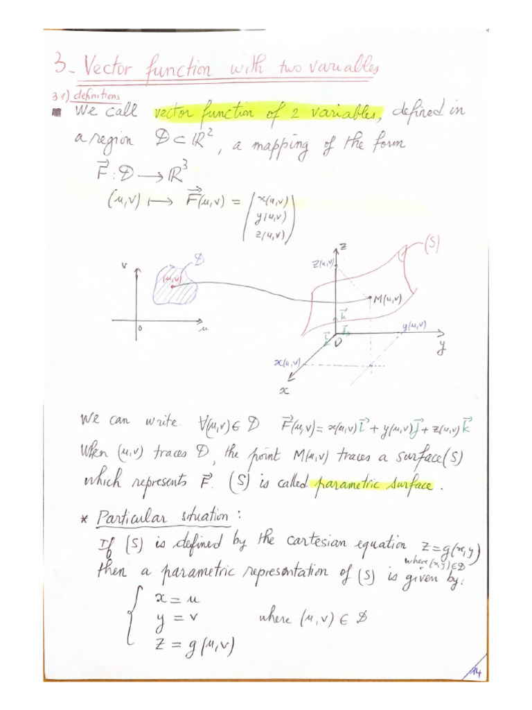3) Parametric Surfaces | PDF