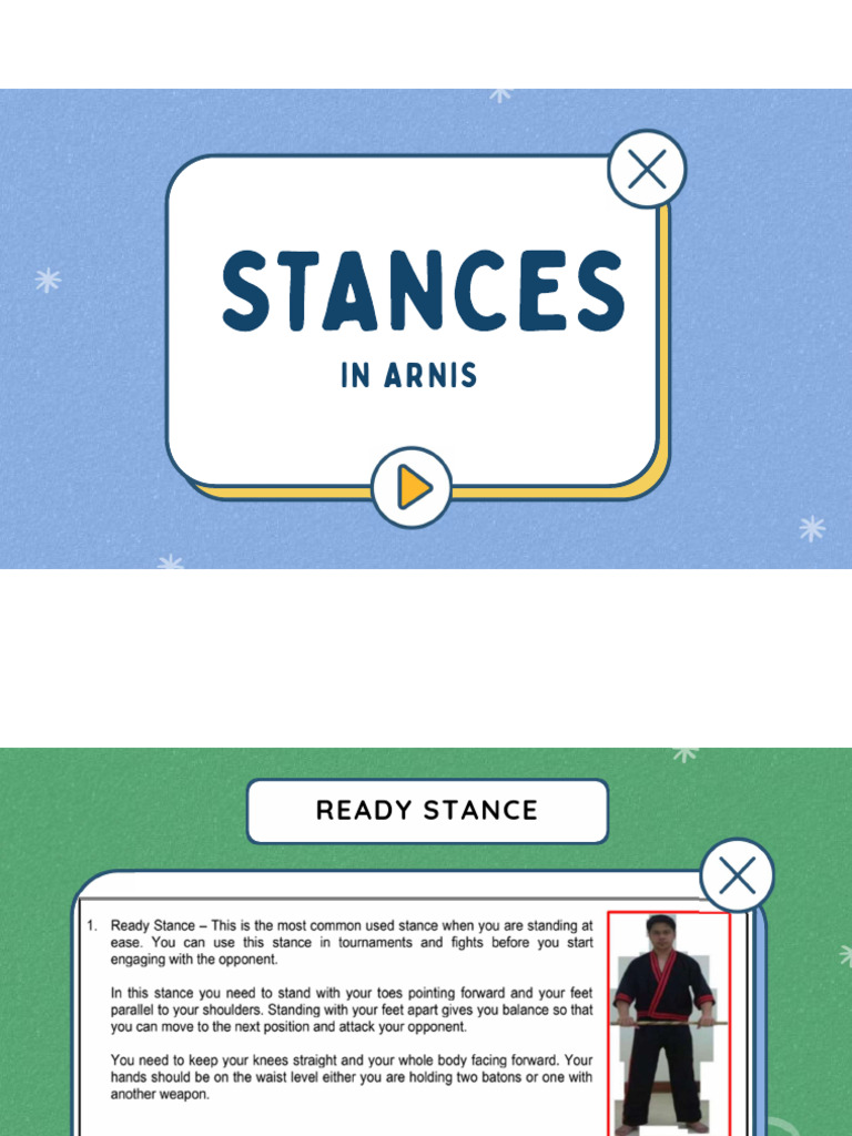 Arnis 3 - Basic Stances | PDF