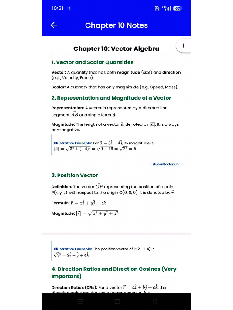 Class 12th Vector | PDF