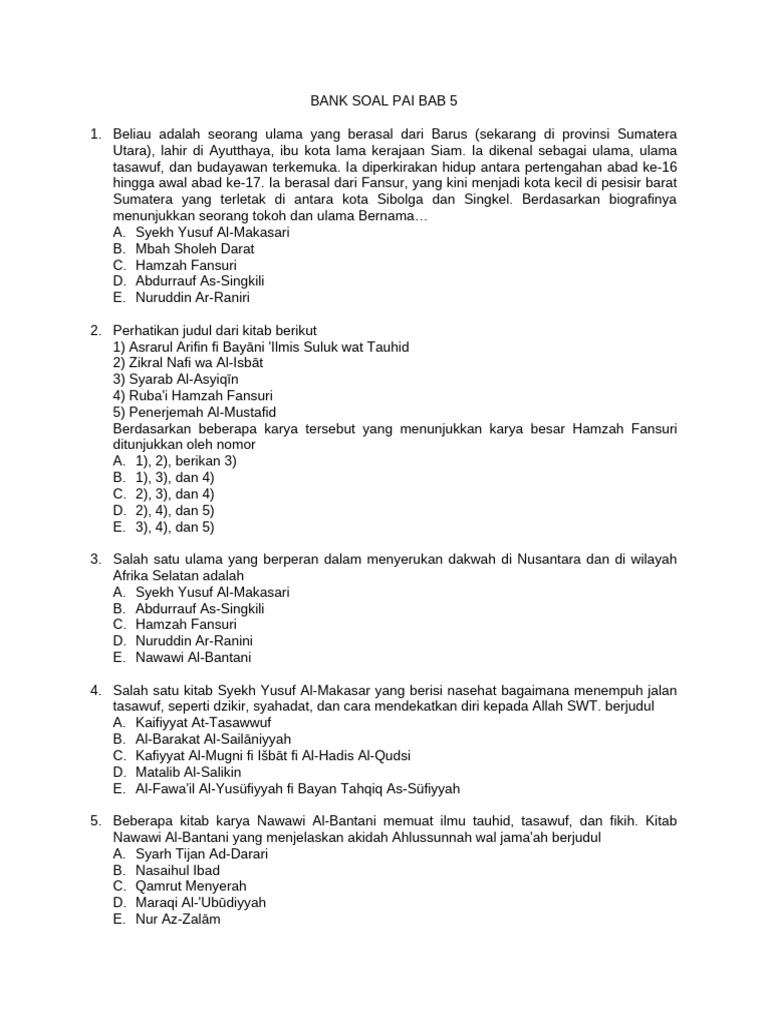 Bank Soal 3 | PDF