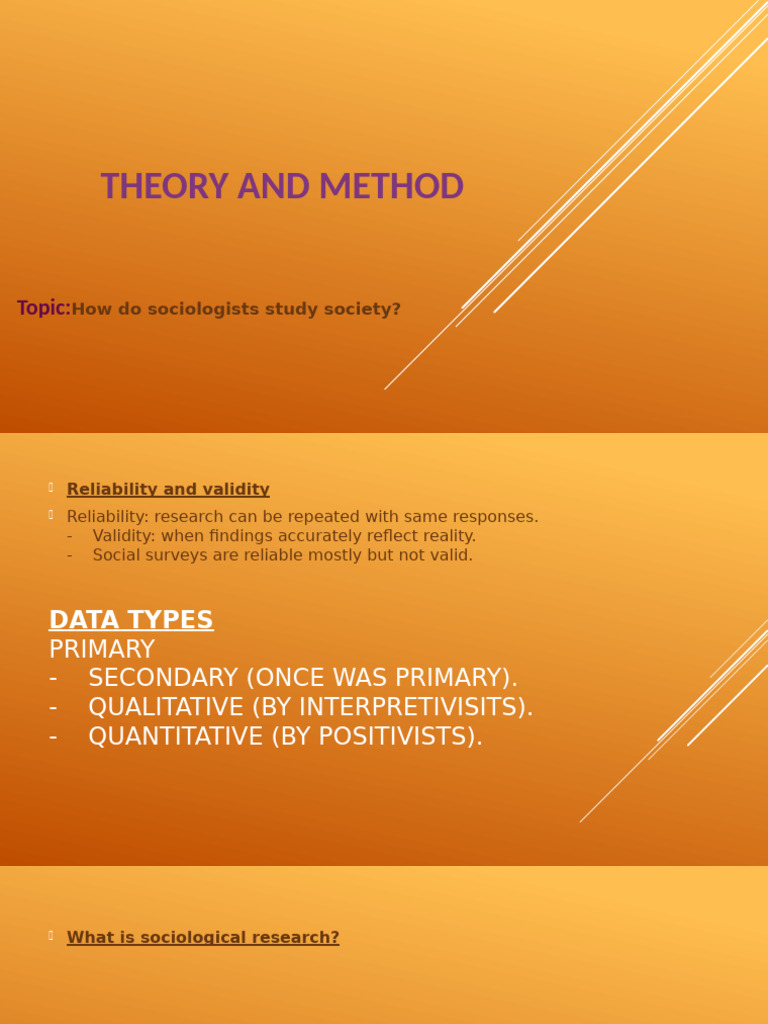 Theory and Method Full | PDF | Social Research | Sociology