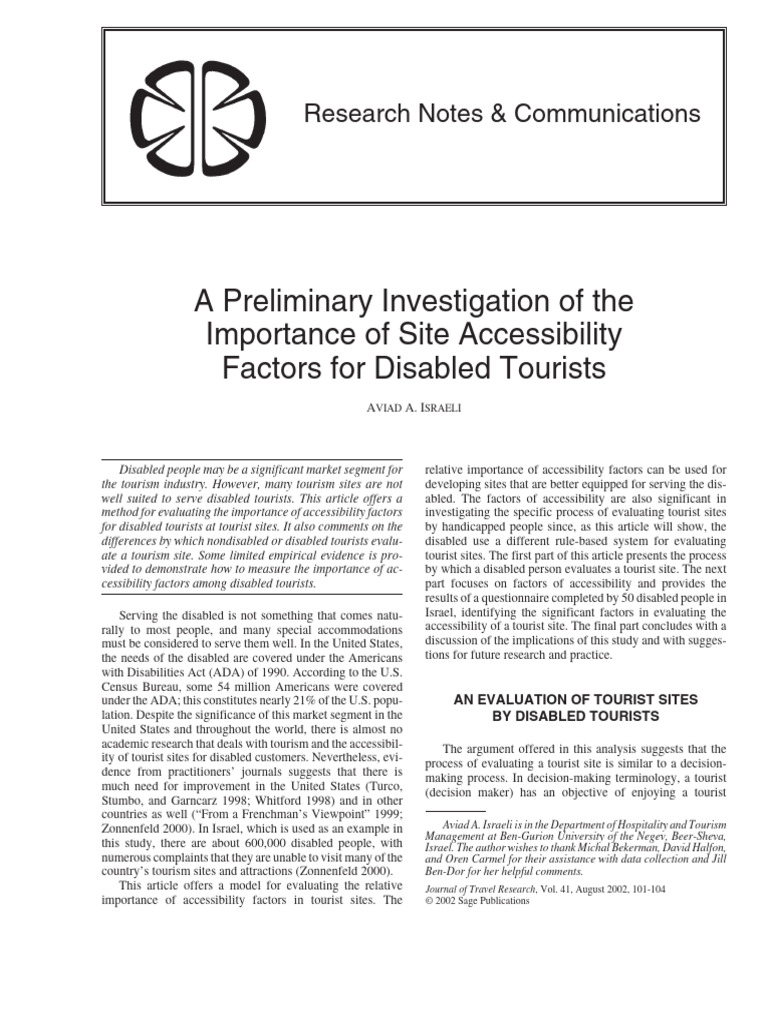 Israeli 2002 A Preliminary Investigation of The Importance of Site ...