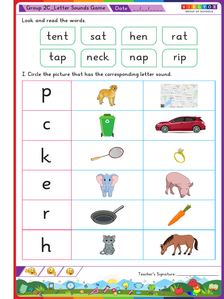 Group 2C - Letter Sounds Game - CW | PDF