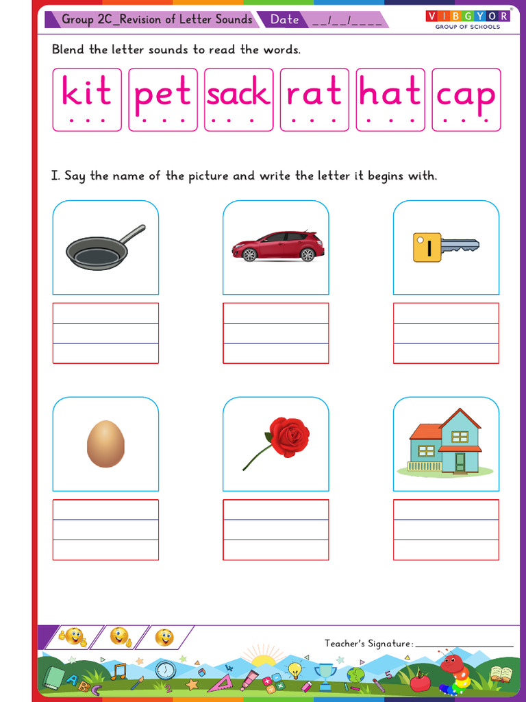 Group 2C - Revision of Letter Sounds - CW | PDF