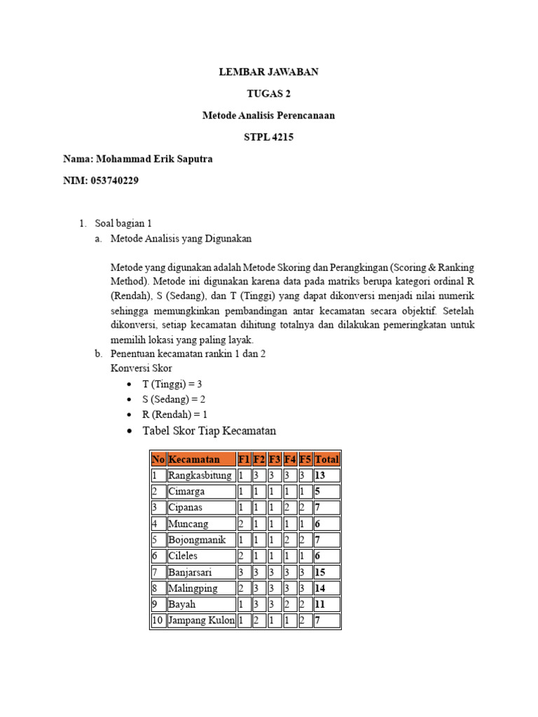 Metode Skoring dan Analisis Inflasi | PDF