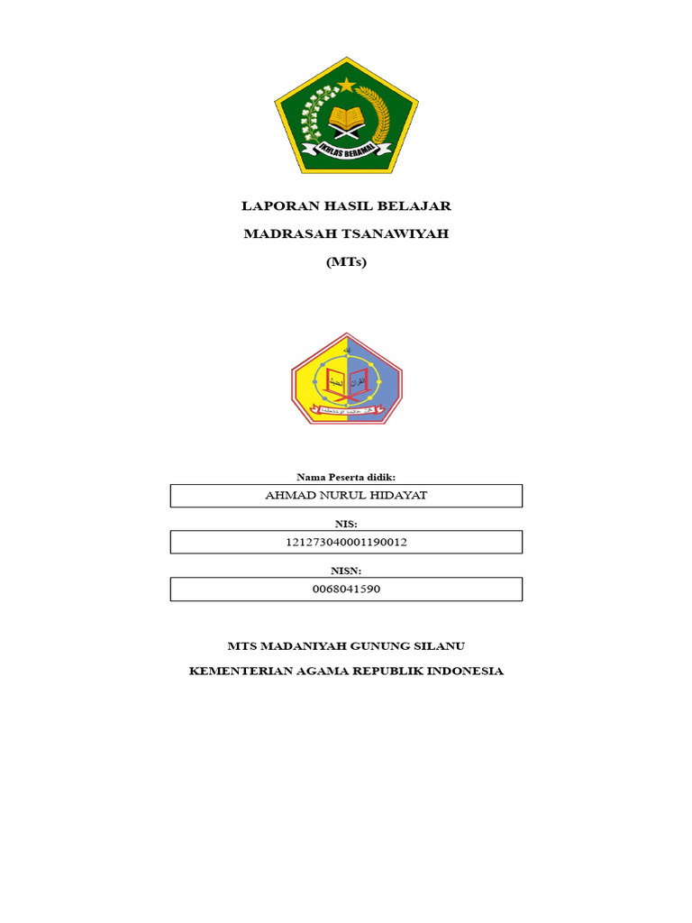 Laporan Hasil Belajar Ahmad Hidayat | PDF