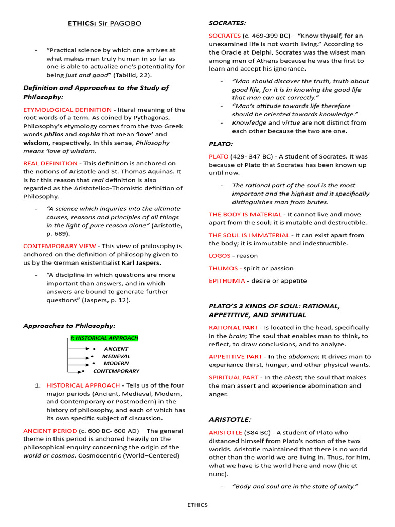 Ethics Reviewer | PDF | Socrates | Reason