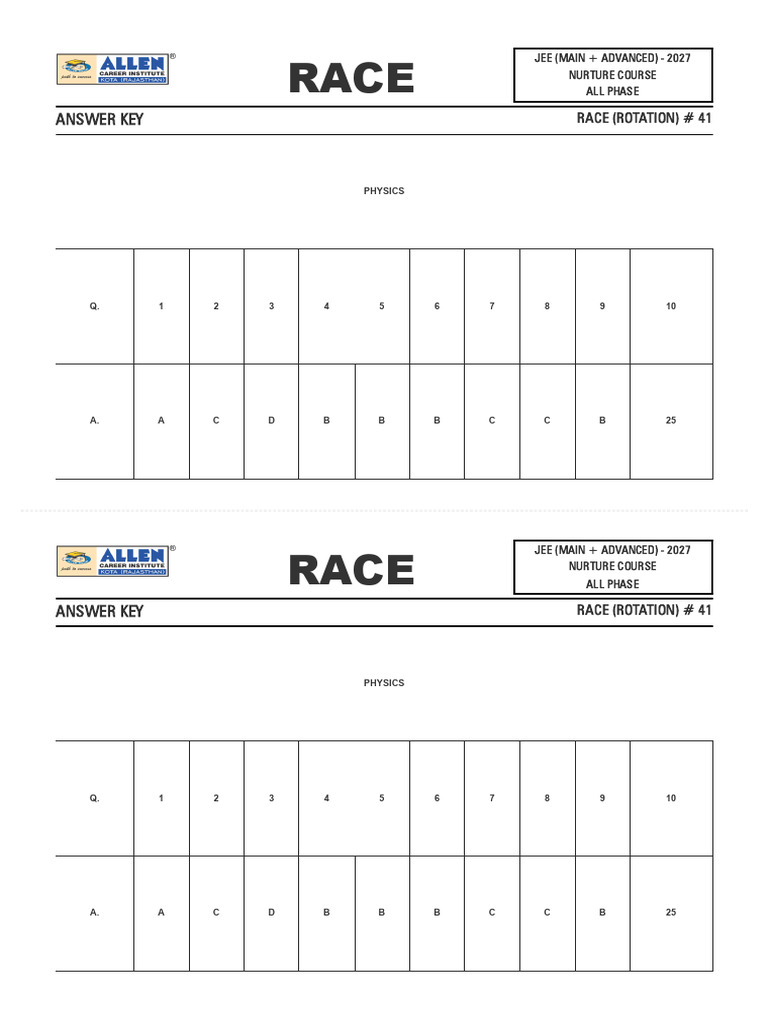 41 # N-Race (Rotation) - Answerr Key - KTJAPHNURC26041 | PDF