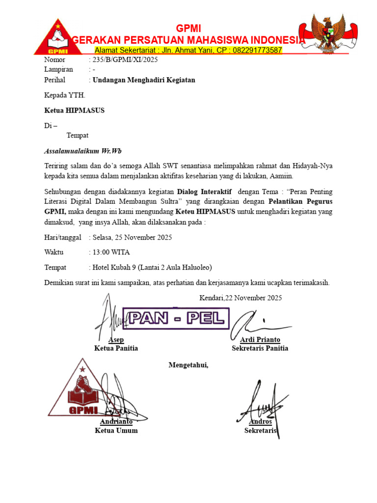 Undangan Dialog Interaktif GPMI 2025 | PDF