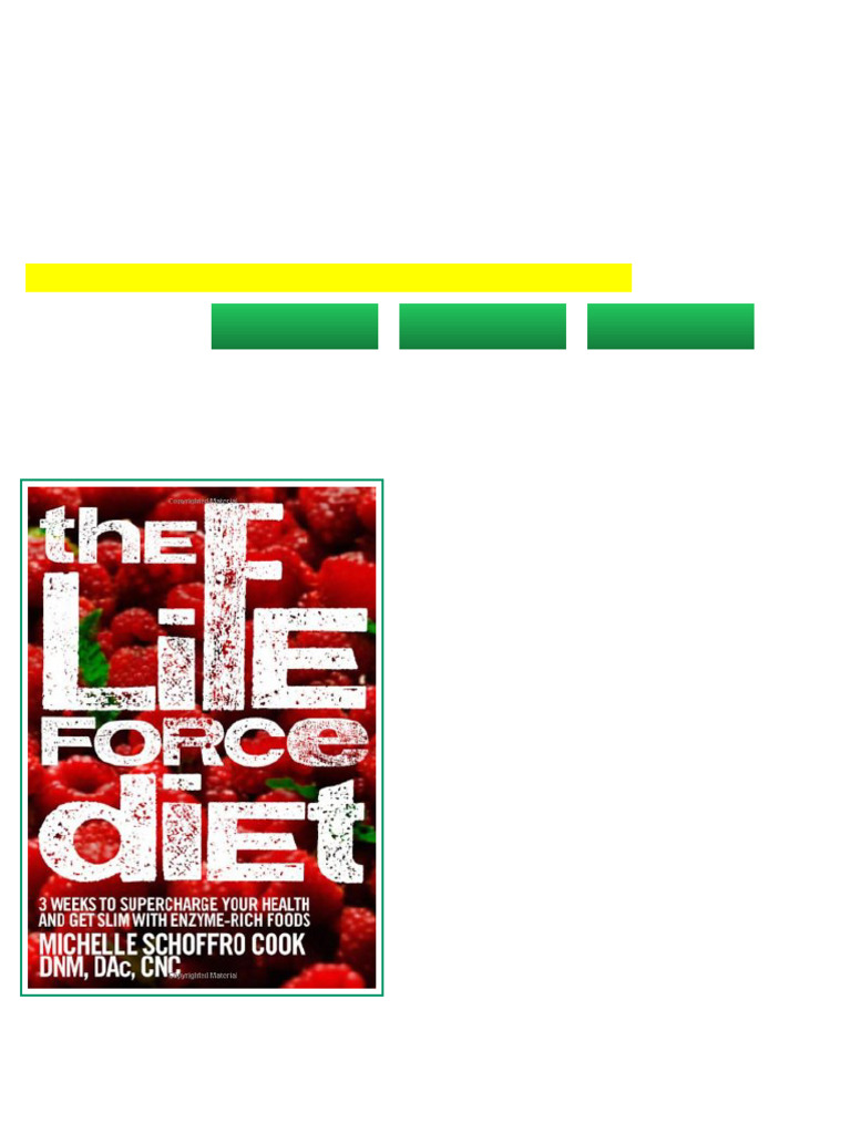 The Life Force Diet 3 Weeks To Supercharge Your Health and Stay Slim ...