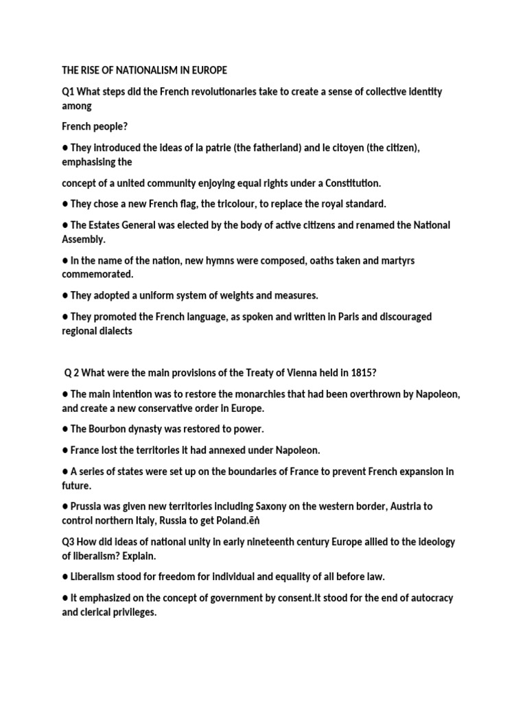 Nationalism and Unification in Europe | PDF | Loans | Political Parties