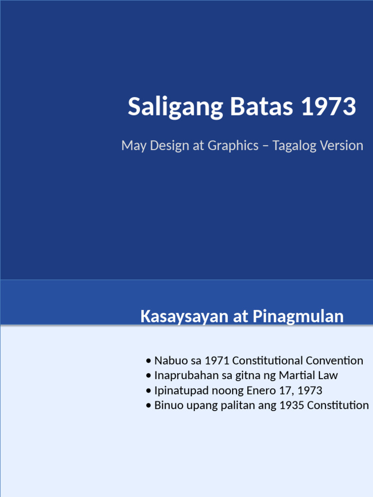 Saligang Batas 1973 Design Graphics | PDF