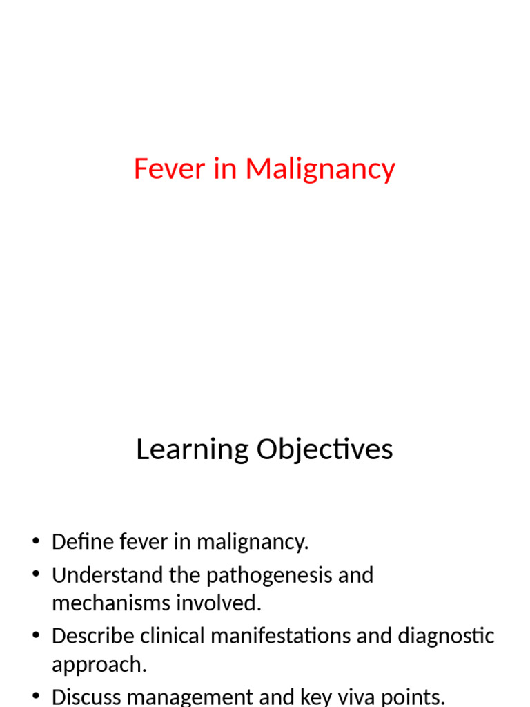 Understanding Fever in Cancer Patients | PDF | Fever | Lymphoma