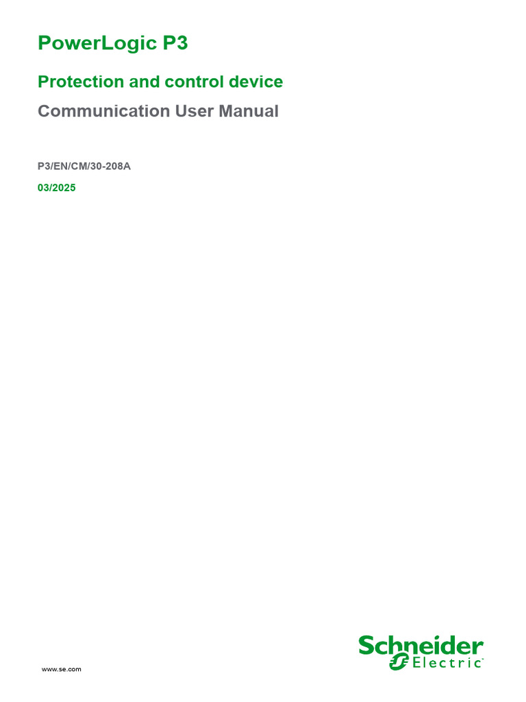 Powerlogic P3: Communication User Manual | PDF | Computer Network ...