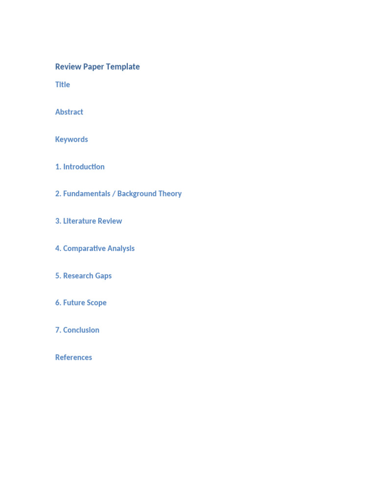 Review Paper Template | PDF