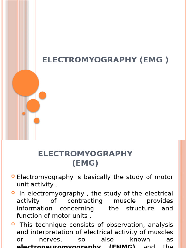 Electromyography (Emg) | PDF | Electromyography | Amplifier