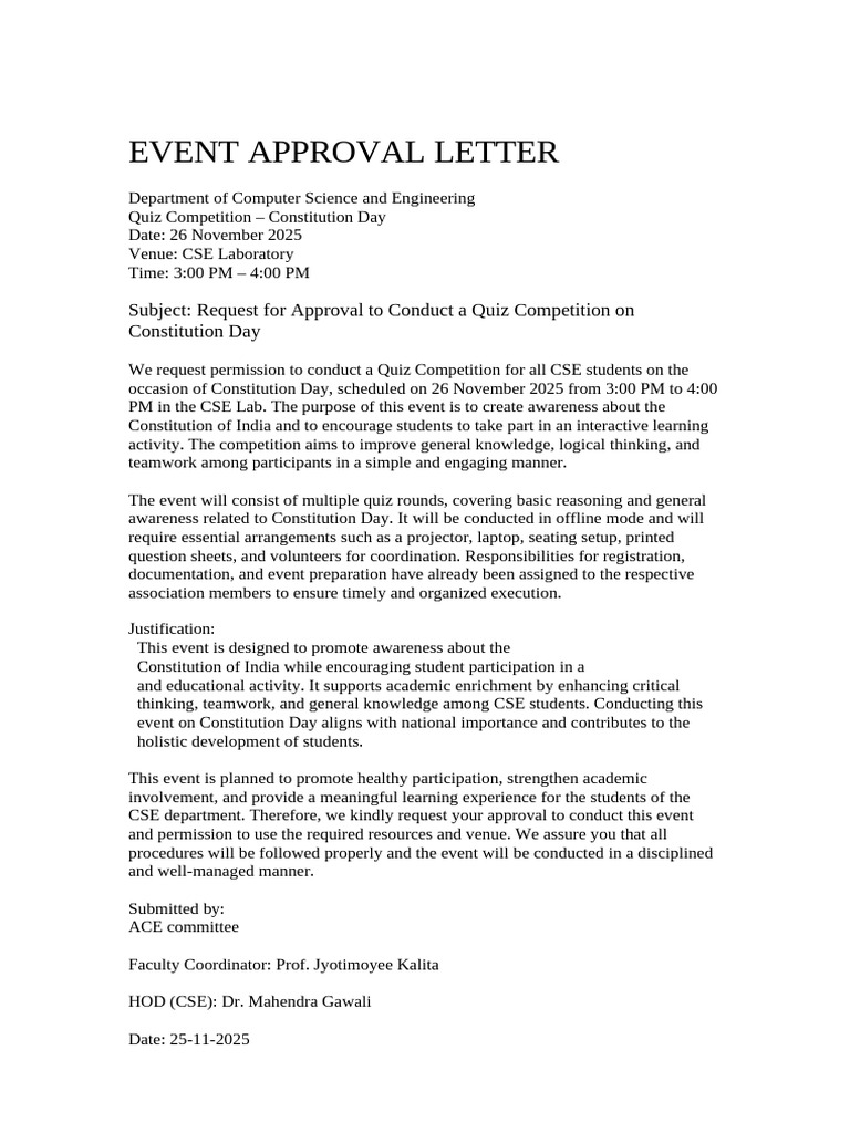26 - Nov Approval Document | PDF