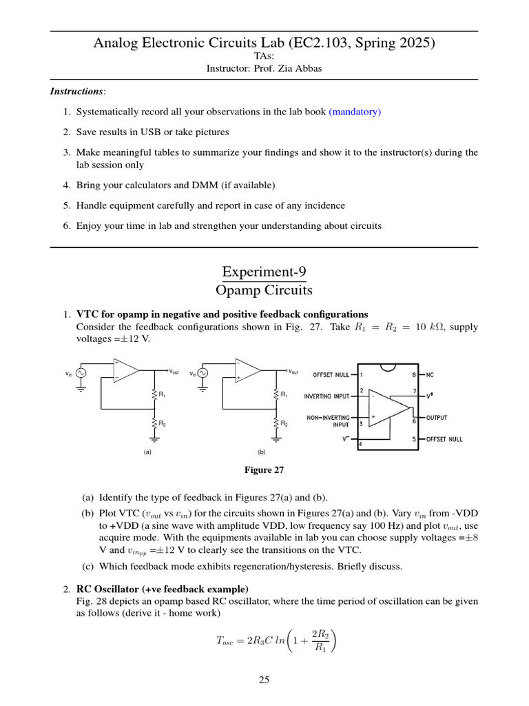AEC S25 Lab-9 | PDF | Rectifier | Operational Amplifier