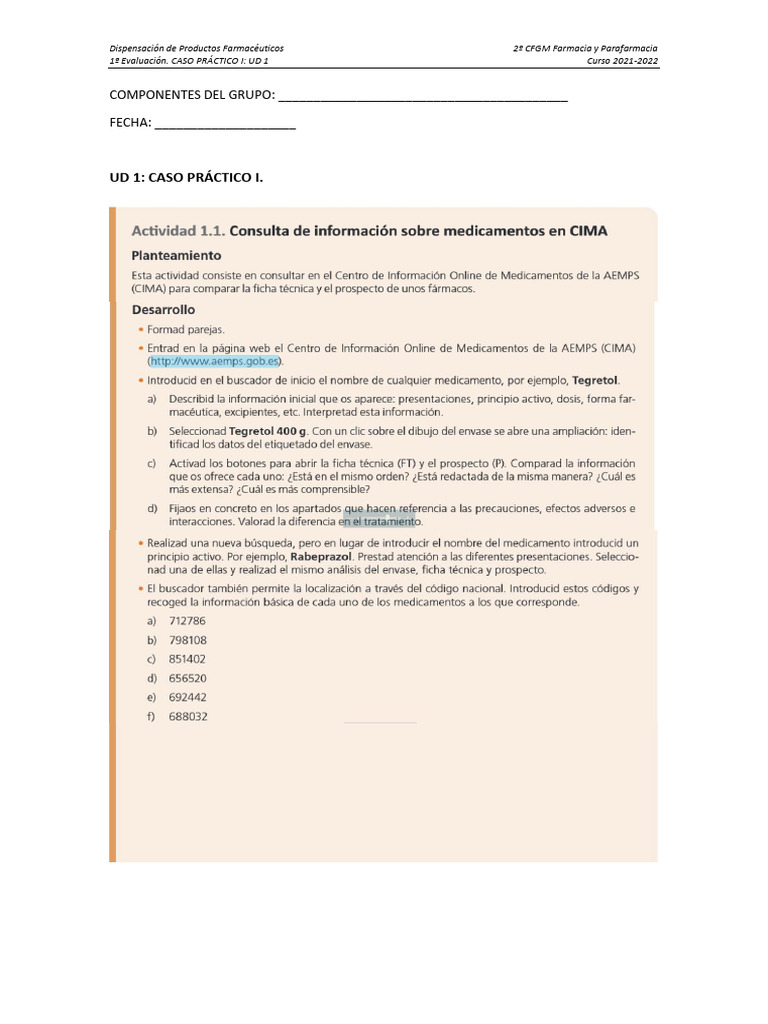 Caso Práctico I - DPF | PDF