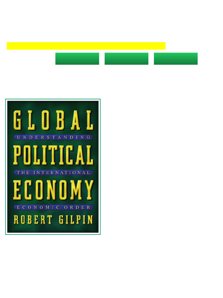 Global Political Economy Robert Gilpin: Mirror Link | PDF | Economics ...
