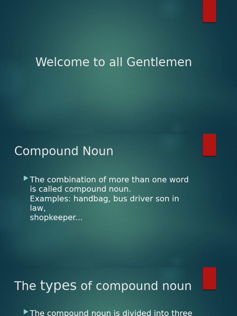 Compound Nouns | PDF