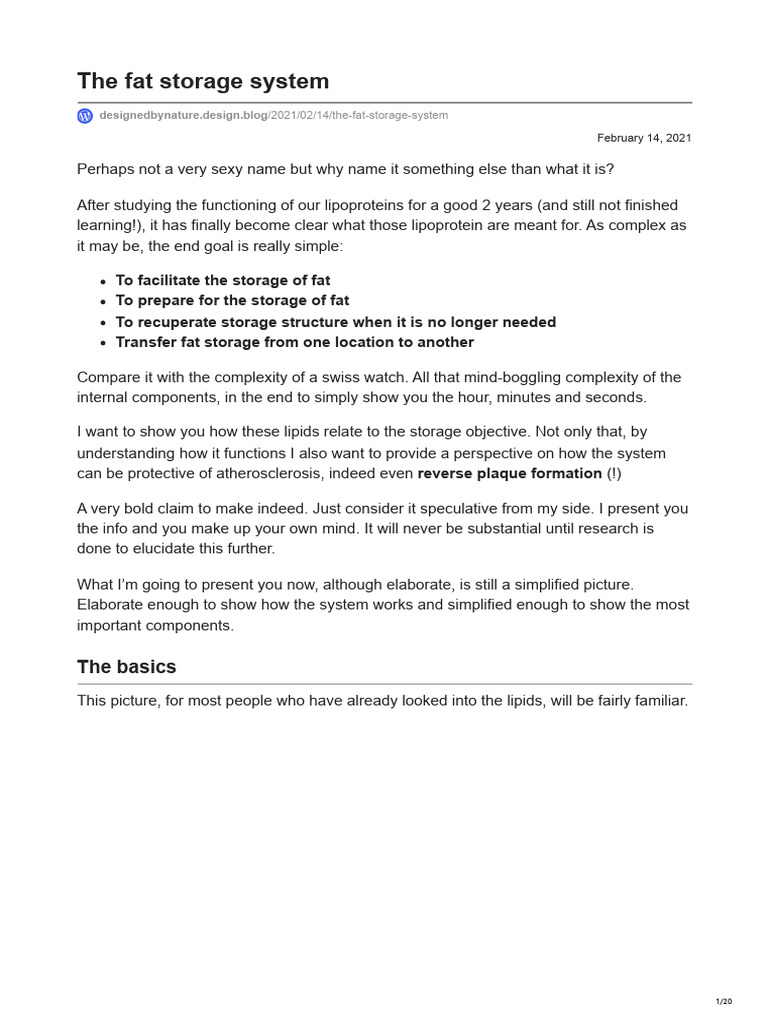Designedbynature - Design.blog-The Fat Storagesystem | PDF ...