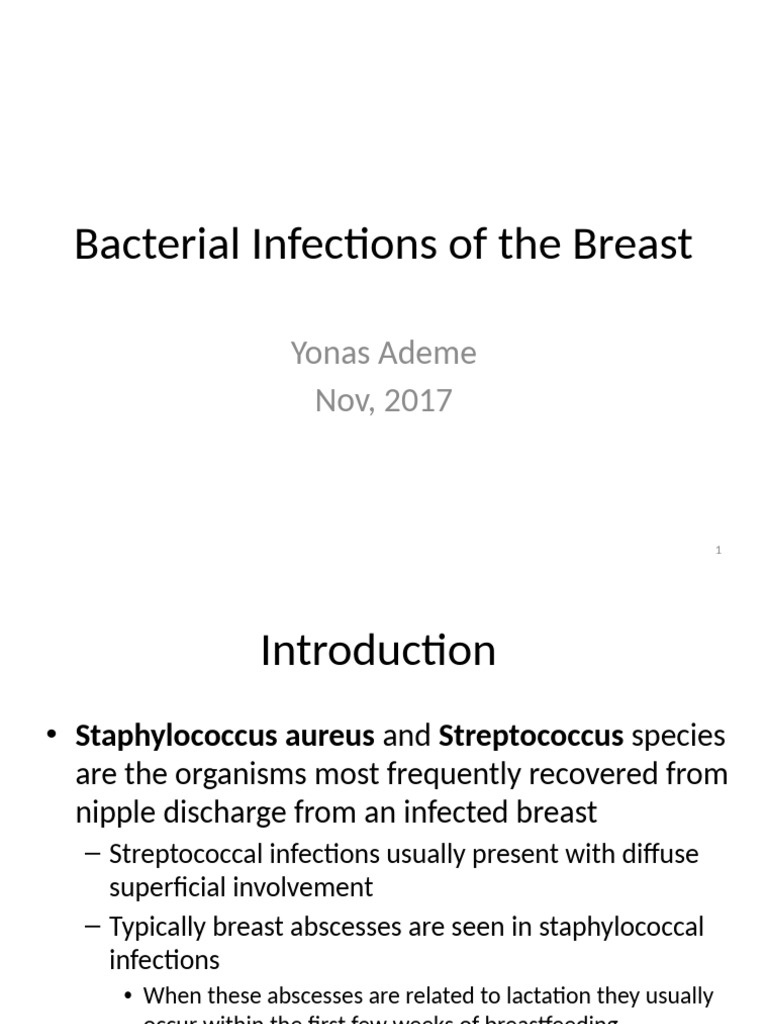 Bacterial Breast Infections Overview | PDF